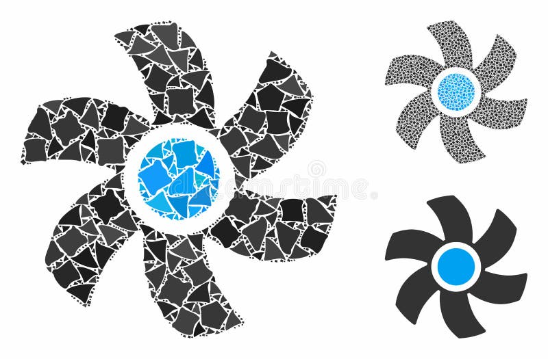 Rotor Mosaic Icon of Trembly Pieces Stock Vector - Illustration of ...