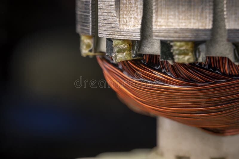 Rotor of an Electric Motor Close Up Stock Image - Image of electrical ...