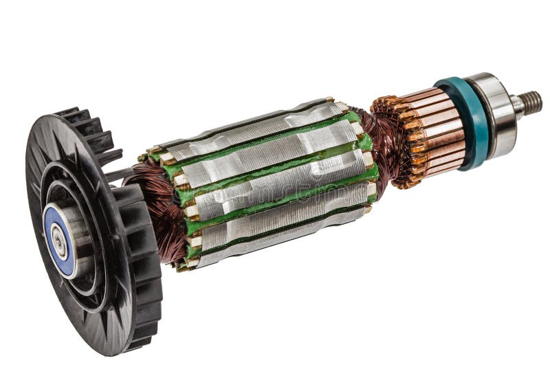 Rotor Of Electric Motor Close Up Isolated On White Background Stock Image Image Of