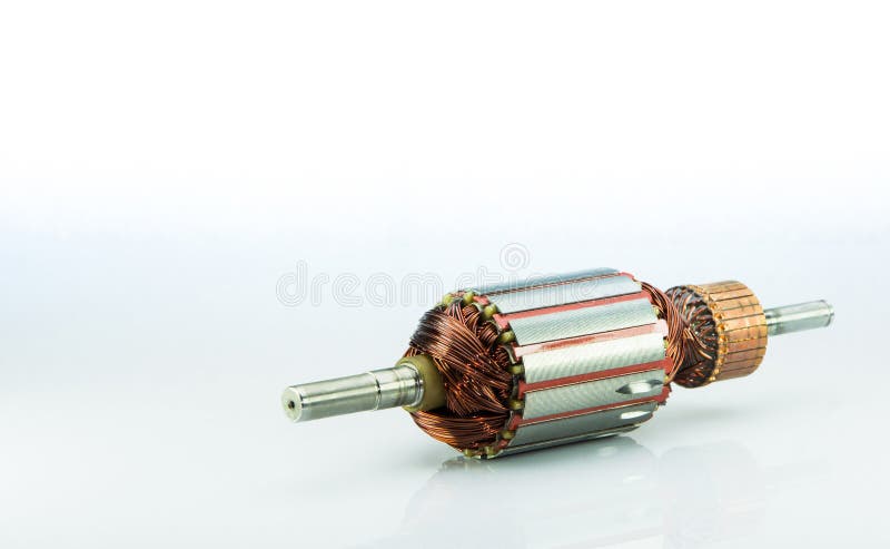 The Rotor of the Electric Motor Stock Image - Image of machine, metal ...