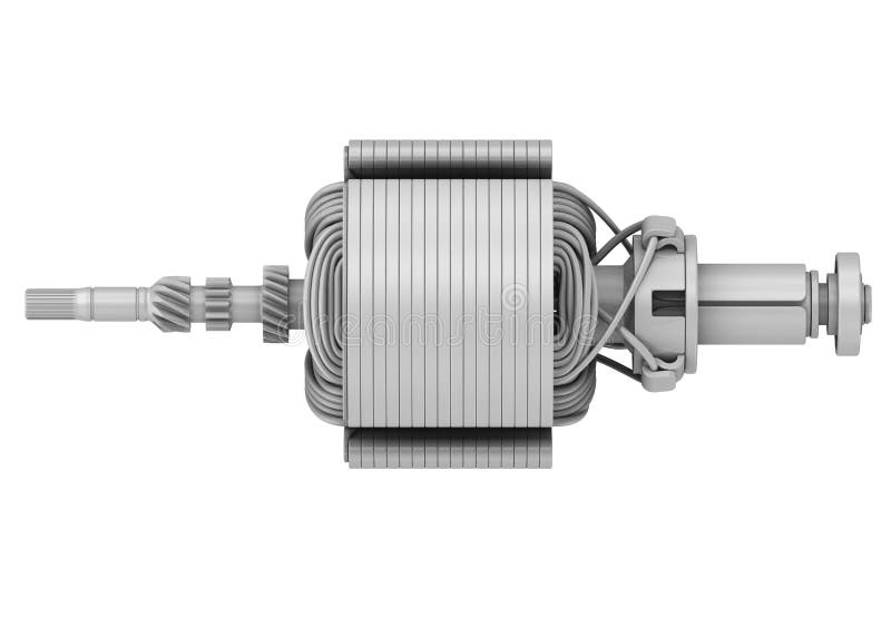 DC motor rotor drawings stock vector. Illustration of component - 192042281