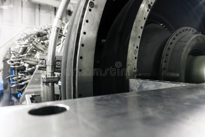 The Rotor of a Gas Turbine Compressor with a Bolted Coupling Half Stock ...