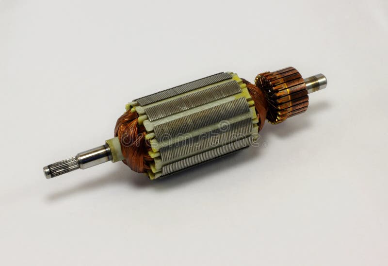 Rotor for Power Tools with Copper Winding Stock Image - Image of wire ...