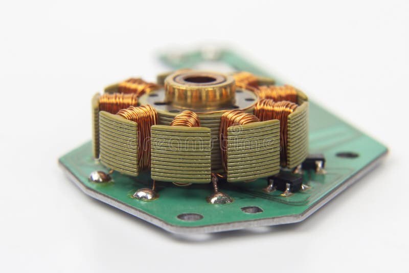 Rotor of a Small Electric Motor Closeup. Electrical Engineering ...