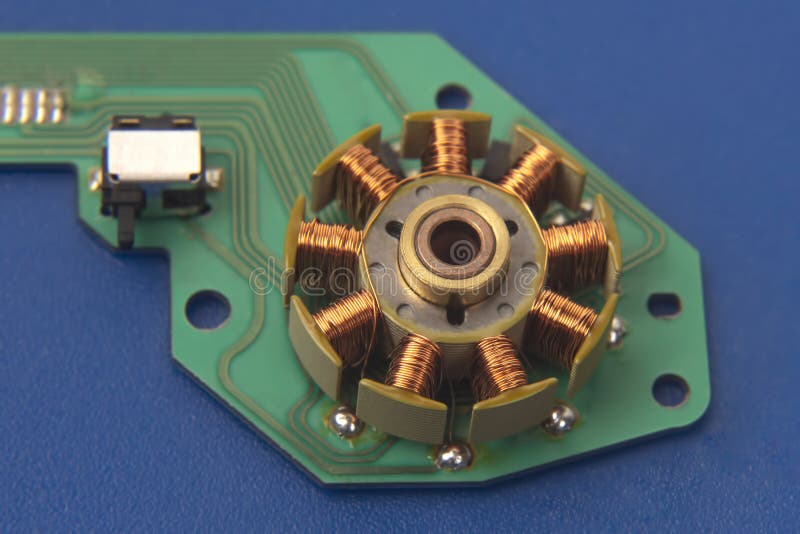 Rotor of a Small Electric Motor Closeup. Electrical Engineering ...