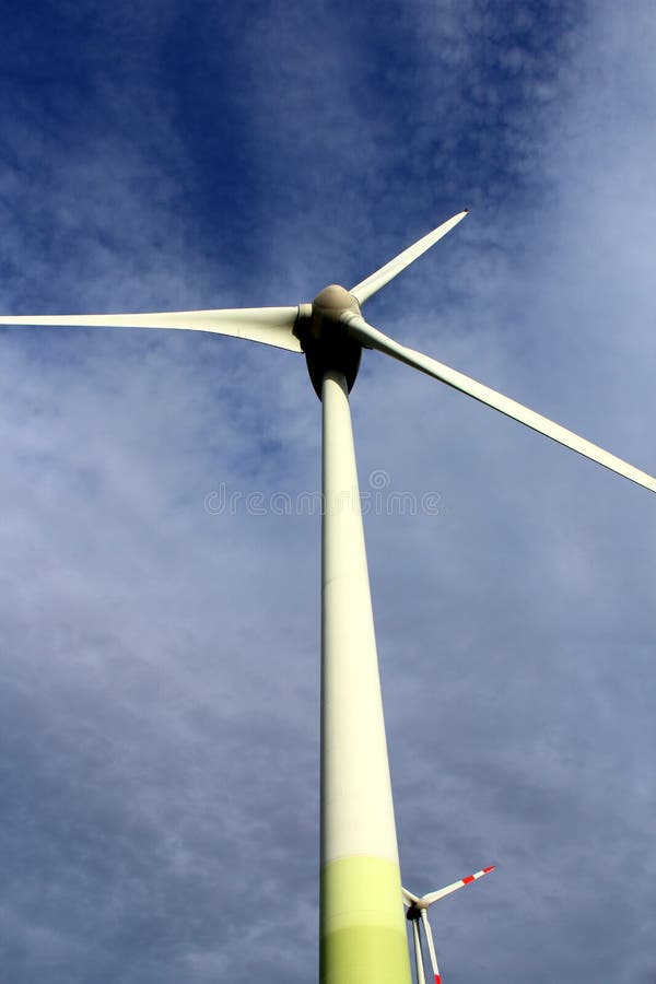 Rotor of a Three Bladed Wind Turbine Stock Image - Image of electricity ...