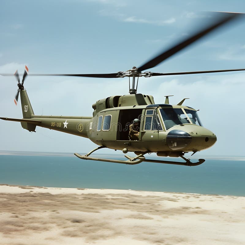 Rotorcraft Majesty, Capturing the Beauty of the Uh-1 Helicopter Stock ...