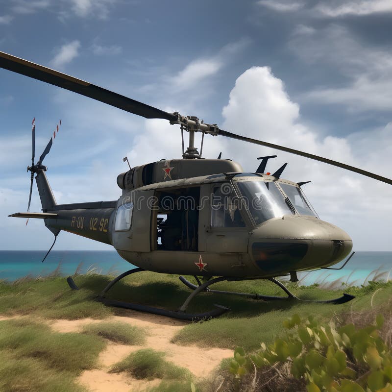 Rotorcraft Majesty, Capturing the Beauty of the Uh-1 Helicopter Stock ...