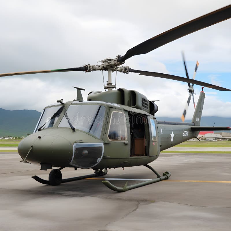Rotorcraft Majesty, Capturing the Beauty of the Uh-1 Helicopter Stock ...