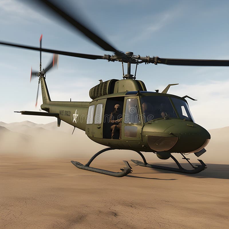 Rotorcraft Majesty, Capturing the Beauty of the Uh-1 Helicopter Stock ...