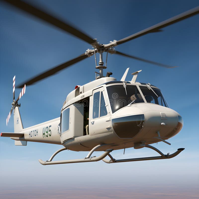 Rotorcraft Majesty, Capturing the Beauty of the Uh-1 Helicopter Stock ...