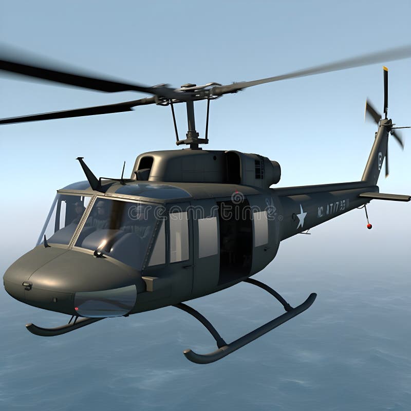 Rotorcraft Majesty, Capturing the Beauty of the Uh-1 Helicopter Stock ...