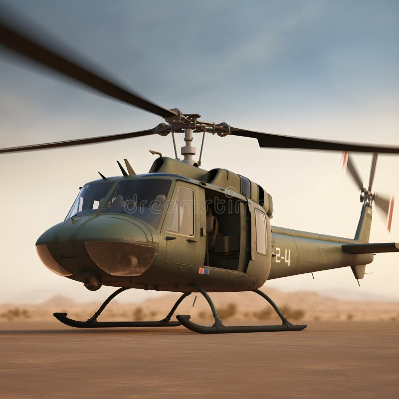 Rotorcraft Majesty, Capturing the Beauty of the Uh-1 Helicopter Stock ...