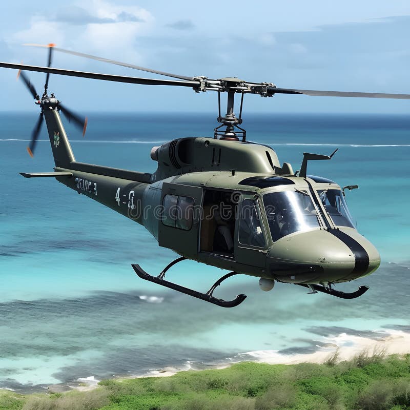 Rotorcraft Majesty, Capturing the Beauty of the Uh-1 Helicopter Stock ...