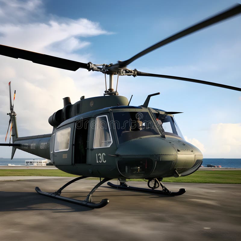 Rotorcraft Majesty, Capturing the Beauty of the Uh-1 Helicopter Stock ...