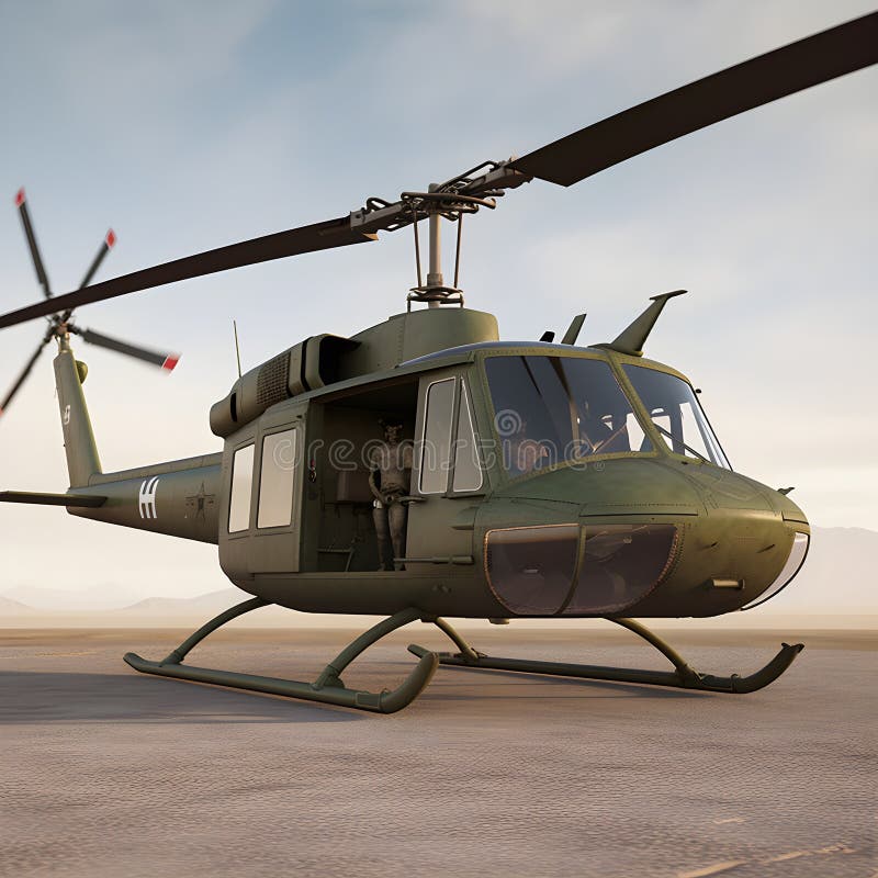 Rotorcraft Majesty, Capturing the Beauty of the Uh-1 Helicopter Stock ...