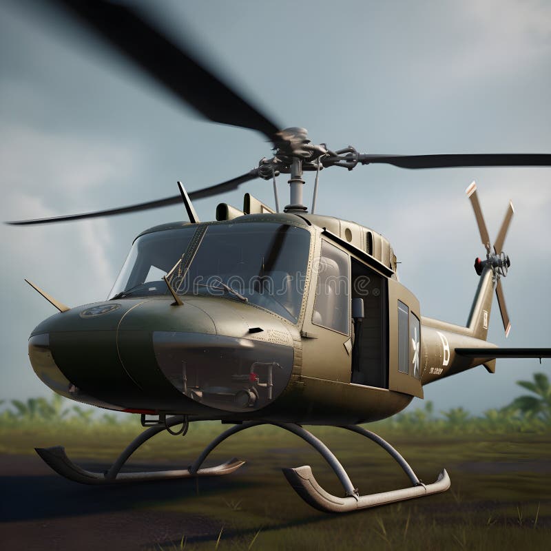 Rotorcraft Majesty, Capturing the Beauty of the Uh-1 Helicopter Stock ...