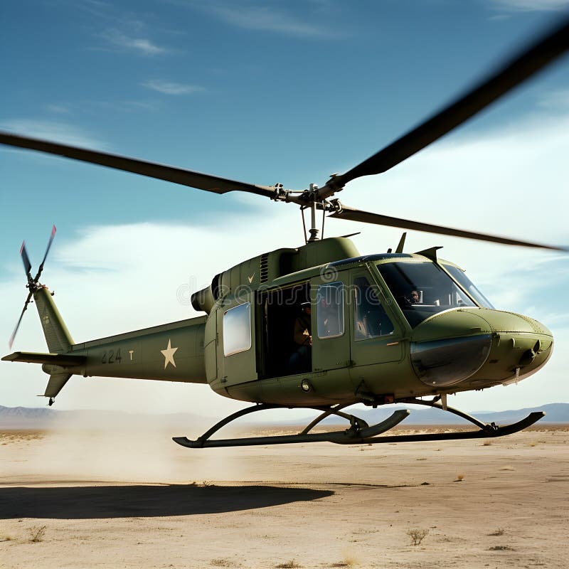Rotorcraft Majesty, Capturing the Beauty of the Uh-1 Helicopter Stock ...