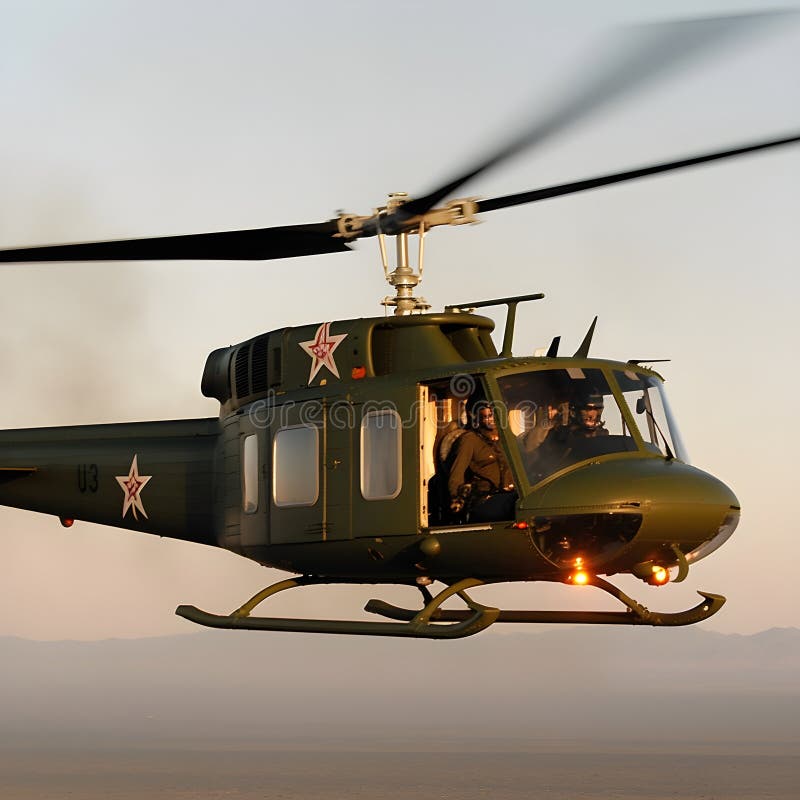 Rotorcraft Majesty, Capturing the Beauty of the Uh-1 Helicopter Stock ...