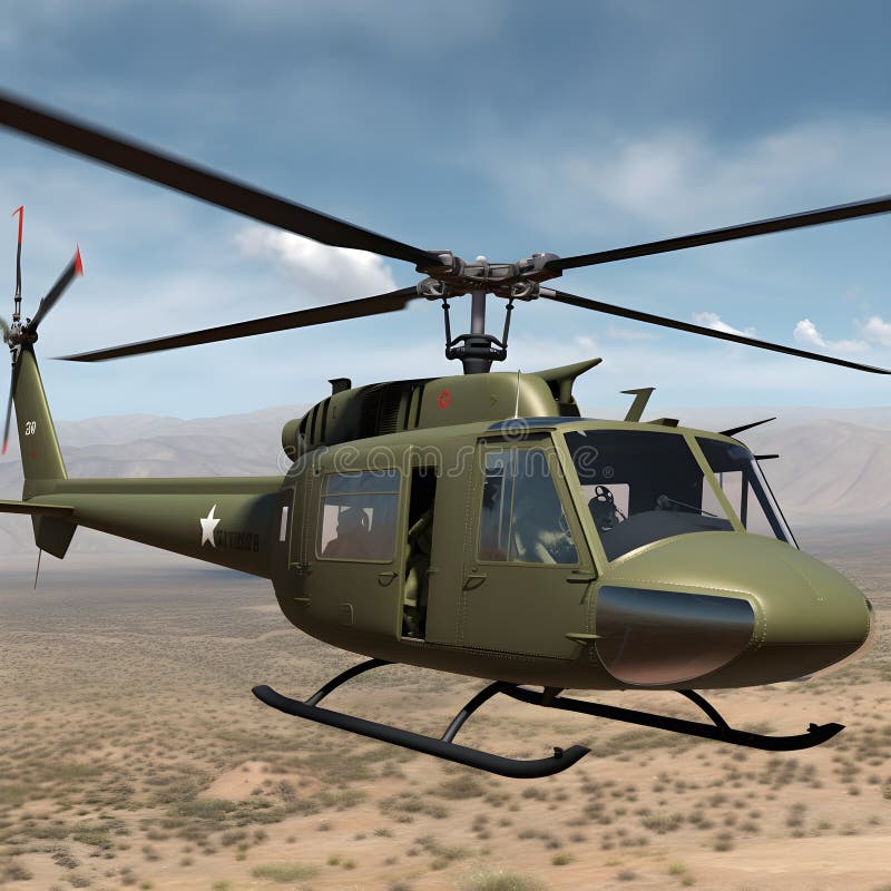 Rotorcraft Majesty, Capturing the Beauty of the Uh-1 Helicopter Stock ...