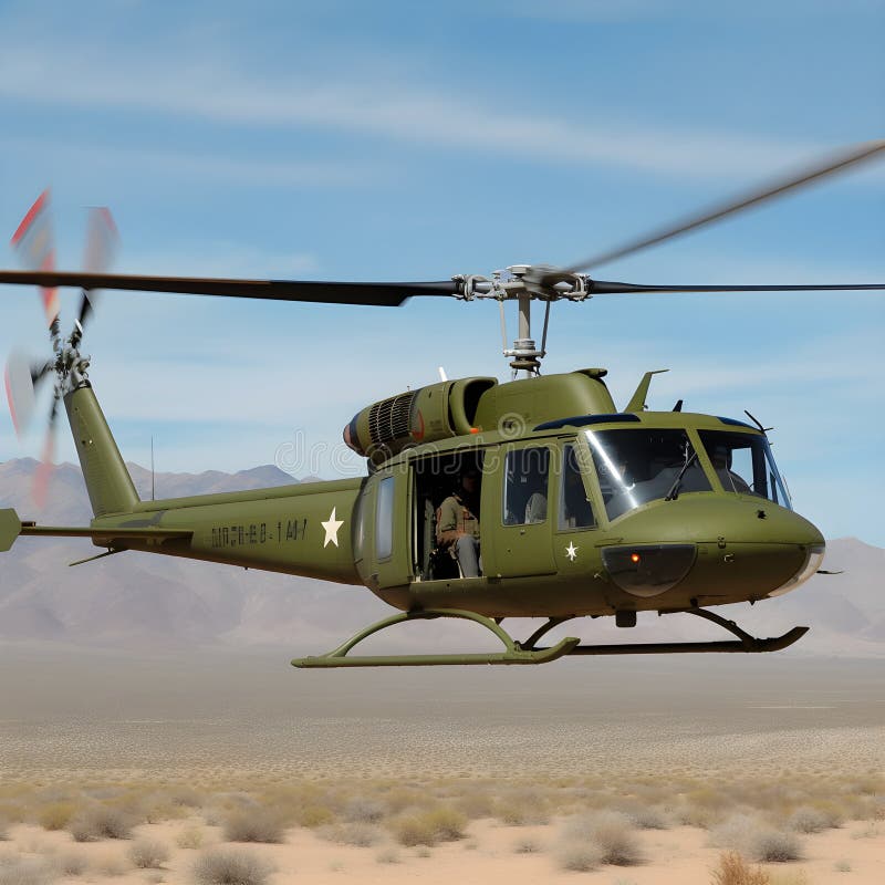 Rotorcraft Majesty, Capturing the Beauty of the Uh-1 Helicopter Stock ...