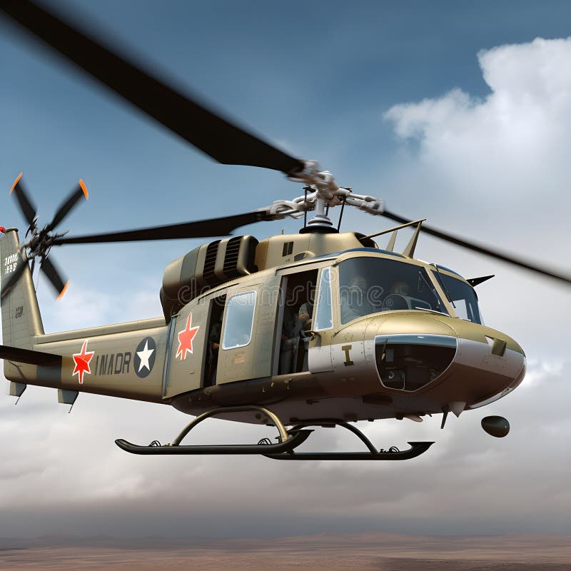 Rotorcraft Majesty, Capturing the Beauty of the Uh-1 Helicopter Stock ...