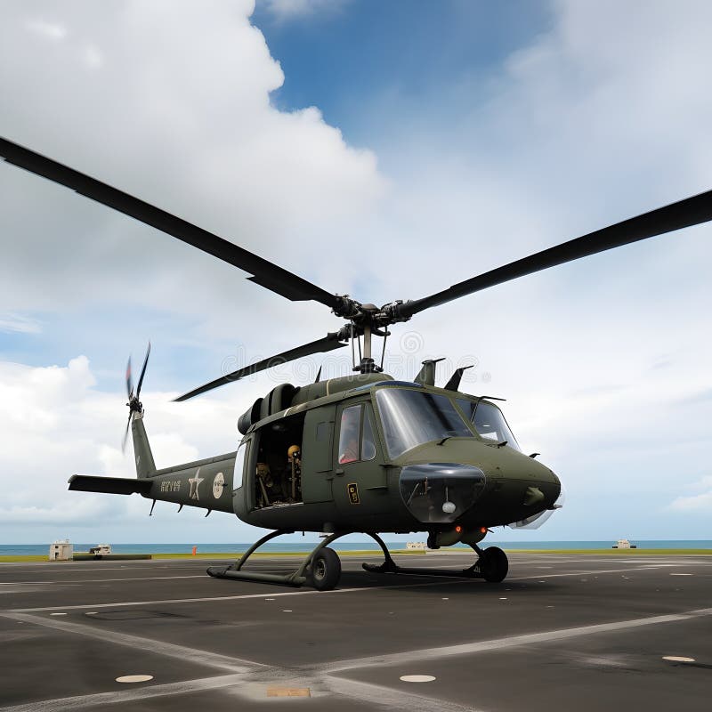 Rotorcraft Majesty, Capturing the Beauty of the Uh-1 Helicopter Stock ...
