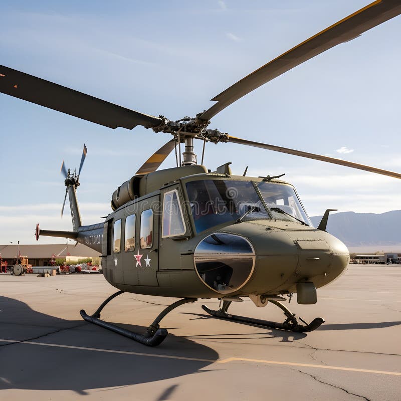 Rotorcraft Majesty, Capturing the Beauty of the Uh-1 Helicopter Stock ...