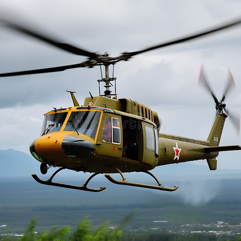 Rotorcraft Majesty, Capturing the Beauty of the Uh-1 Helicopter Stock ...