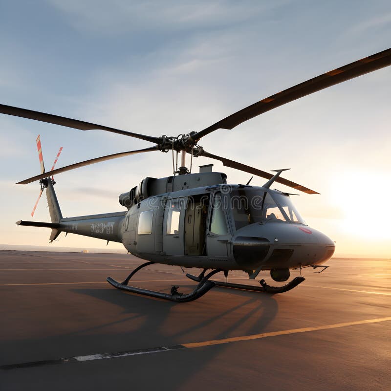 Rotorcraft Majesty, Capturing the Beauty of the Uh-1 Helicopter Stock ...