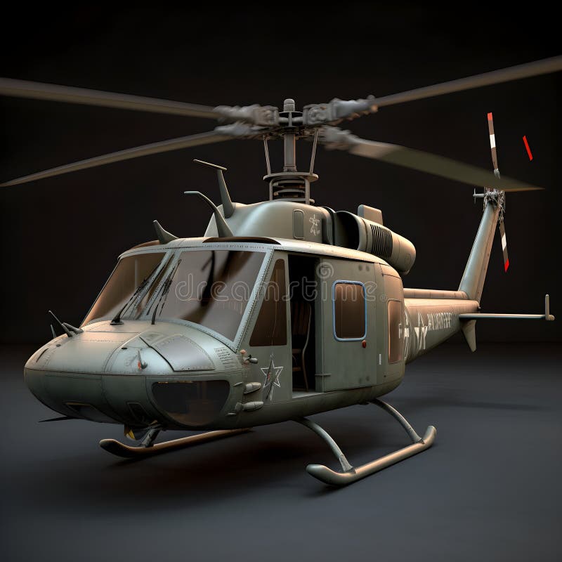 Rotorcraft Majesty, Capturing the Beauty of the Uh-1 Helicopter Stock ...
