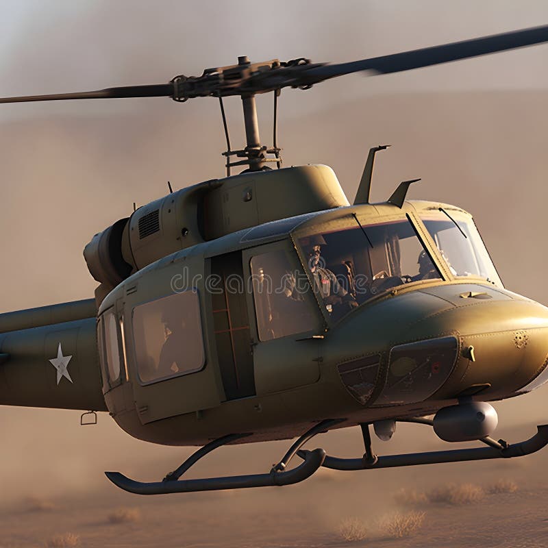 Rotorcraft Majesty, Capturing the Beauty of the Uh-1 Helicopter Stock ...