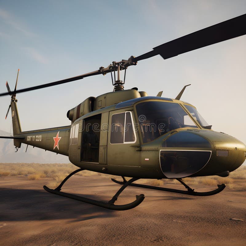 Rotorcraft Majesty, Capturing the Beauty of the Uh-1 Helicopter Stock ...