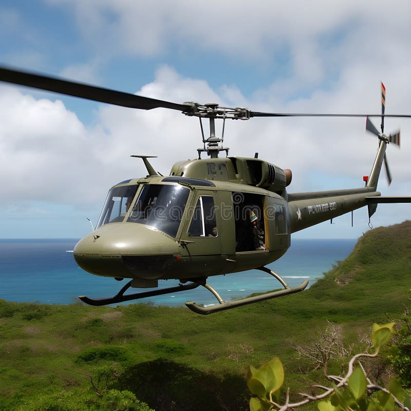 Rotorcraft Majesty, Capturing the Beauty of the Uh-1 Helicopter Stock ...