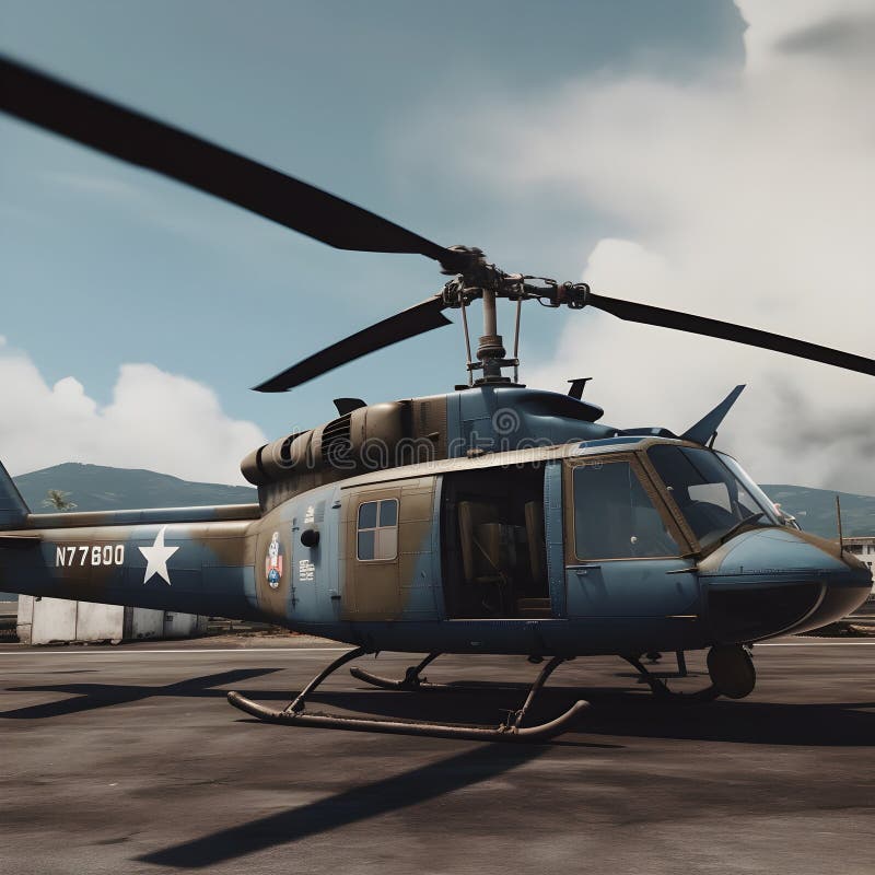 Rotorcraft Majesty, Capturing the Beauty of the Uh-1 Helicopter Stock ...