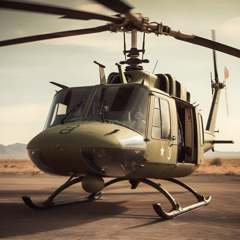 Rotorcraft Majesty, Capturing the Beauty of the Uh-1 Helicopter Stock ...