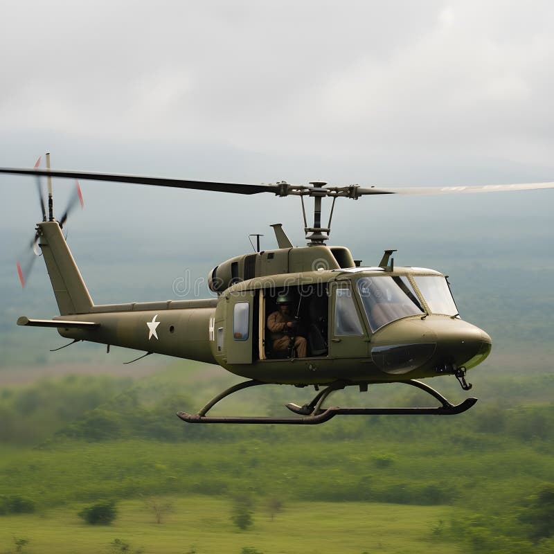 Rotorcraft Majesty, Capturing the Beauty of the Uh-1 Helicopter Stock ...
