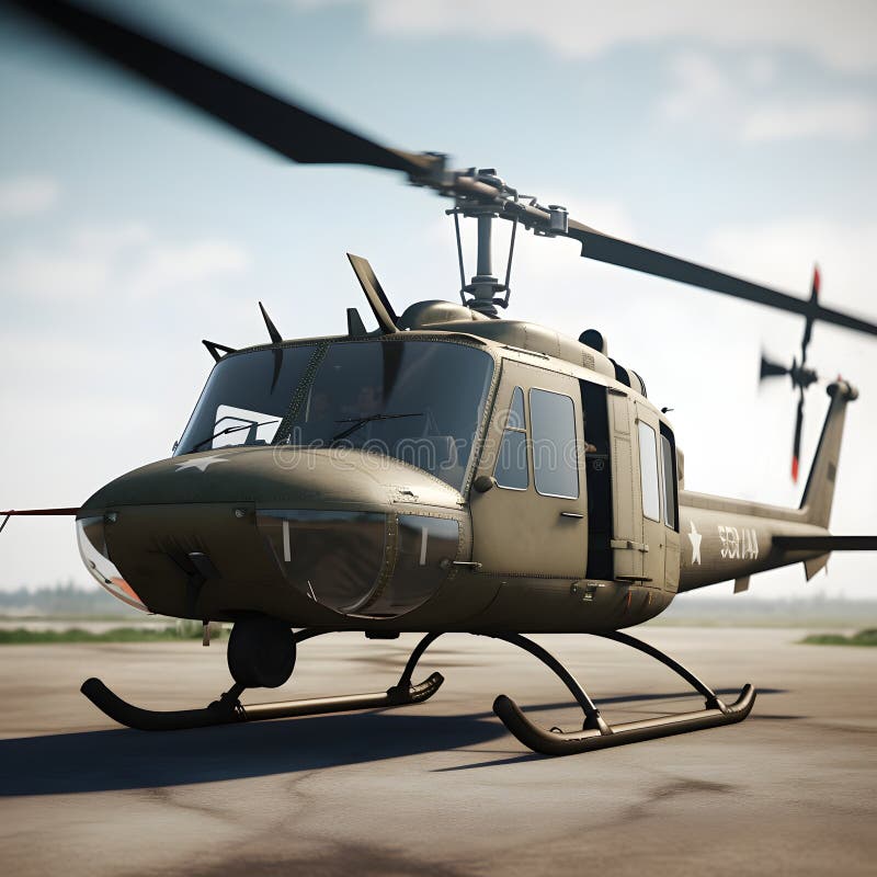 Rotorcraft Majesty, Capturing the Beauty of the Uh-1 Helicopter Stock ...