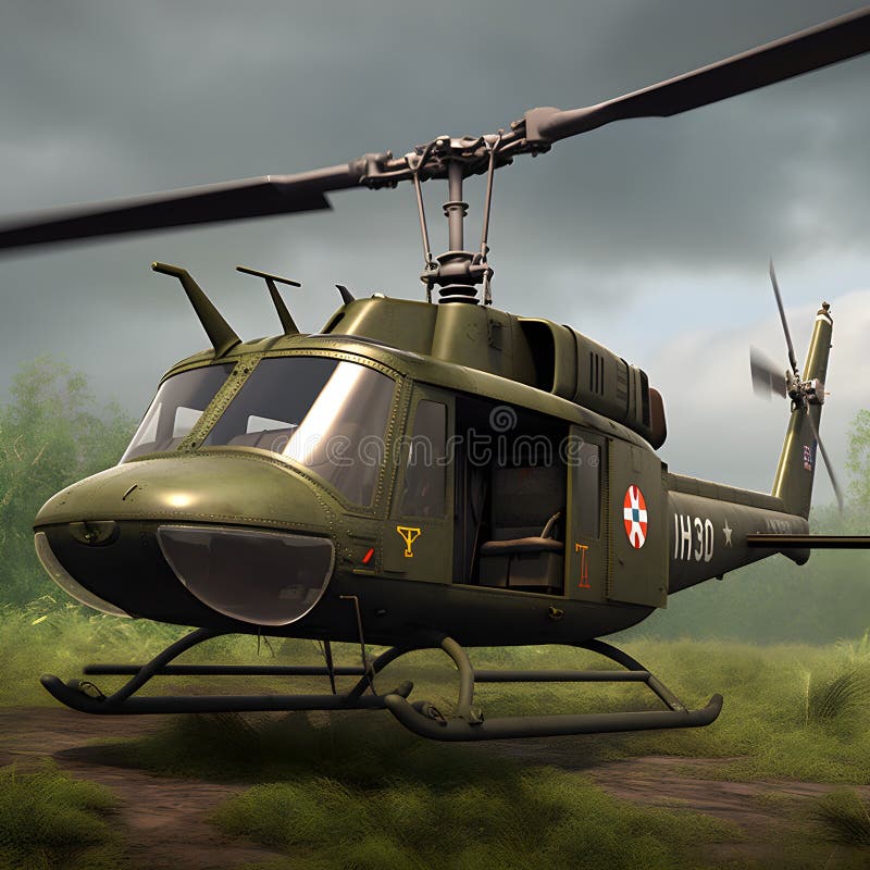 Rotorcraft Majesty, Capturing the Beauty of the Uh-1 Helicopter Stock ...