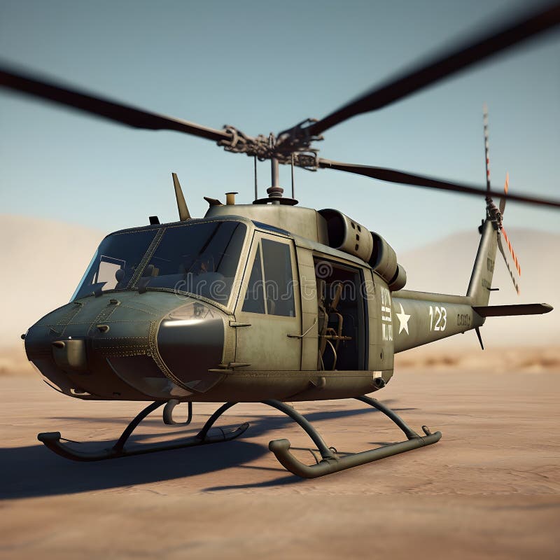 Rotorcraft Majesty, Capturing the Beauty of the Uh-1 Helicopter Stock ...