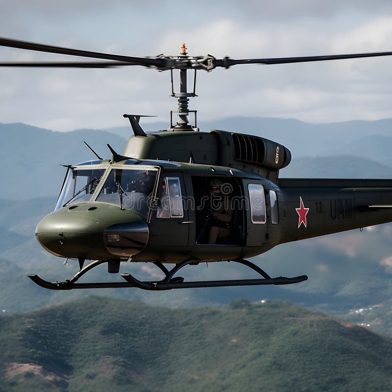 Rotorcraft Majesty, Capturing the Beauty of the Uh-1 Helicopter Stock ...
