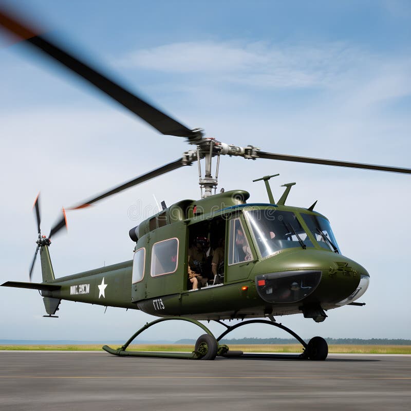 Rotorcraft Majesty, Capturing the Beauty of the Uh-1 Helicopter Stock ...