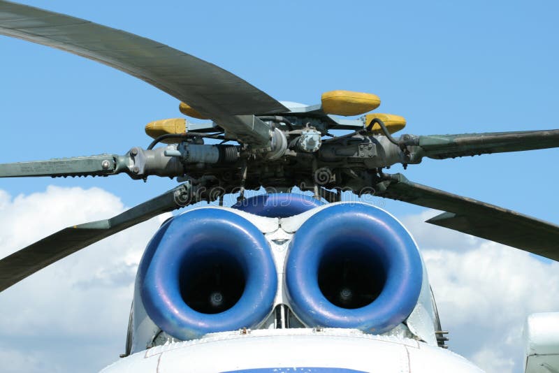 Rotors and Engines of Russian Helicopter MI-8 Stock Image - Image of ...
