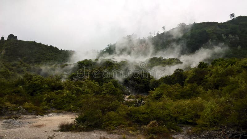 Rotorua, Volcanic and Boiling Land Stock Photo - Image of stone, river ...