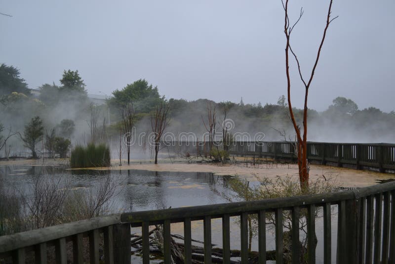 Rotorua, Volcanic and Boiling Land Stock Image - Image of scenic ...