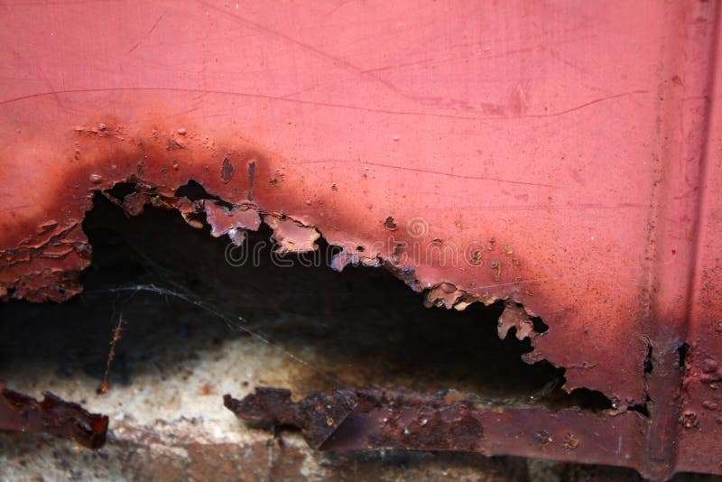 A Rotted Metal Panel Covered in Rust Stock Image - Image of rotted ...