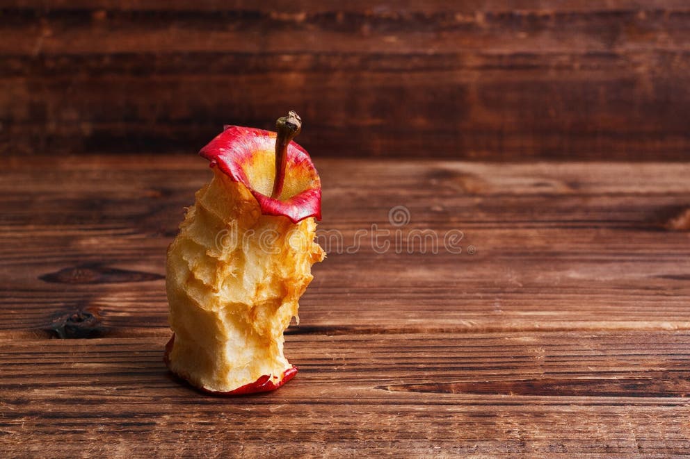 Rotten Apple Core stock photo. Image of wood, bite, natural - 370434686