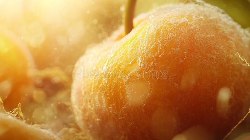 A Rotten Apple with a Fuzzy Texture Stock Illustration - Illustration ...