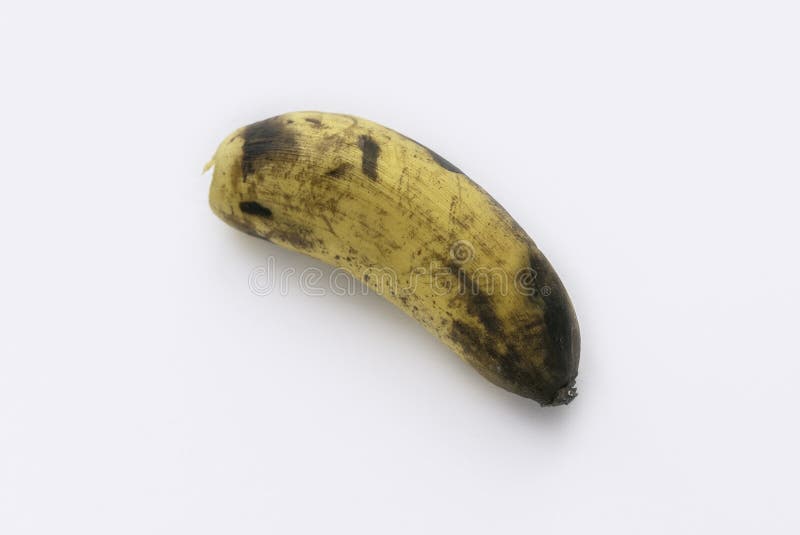 Rotten Banana Isolated on White Stock Photo - Image of inedible, snack ...