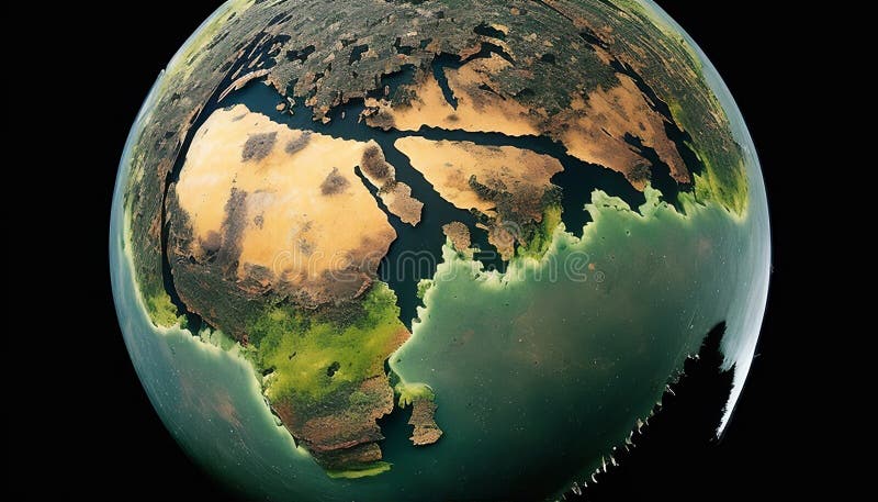 Rotten Half of the Globe from Space - a H.R. Giger Inspired Artwork ...